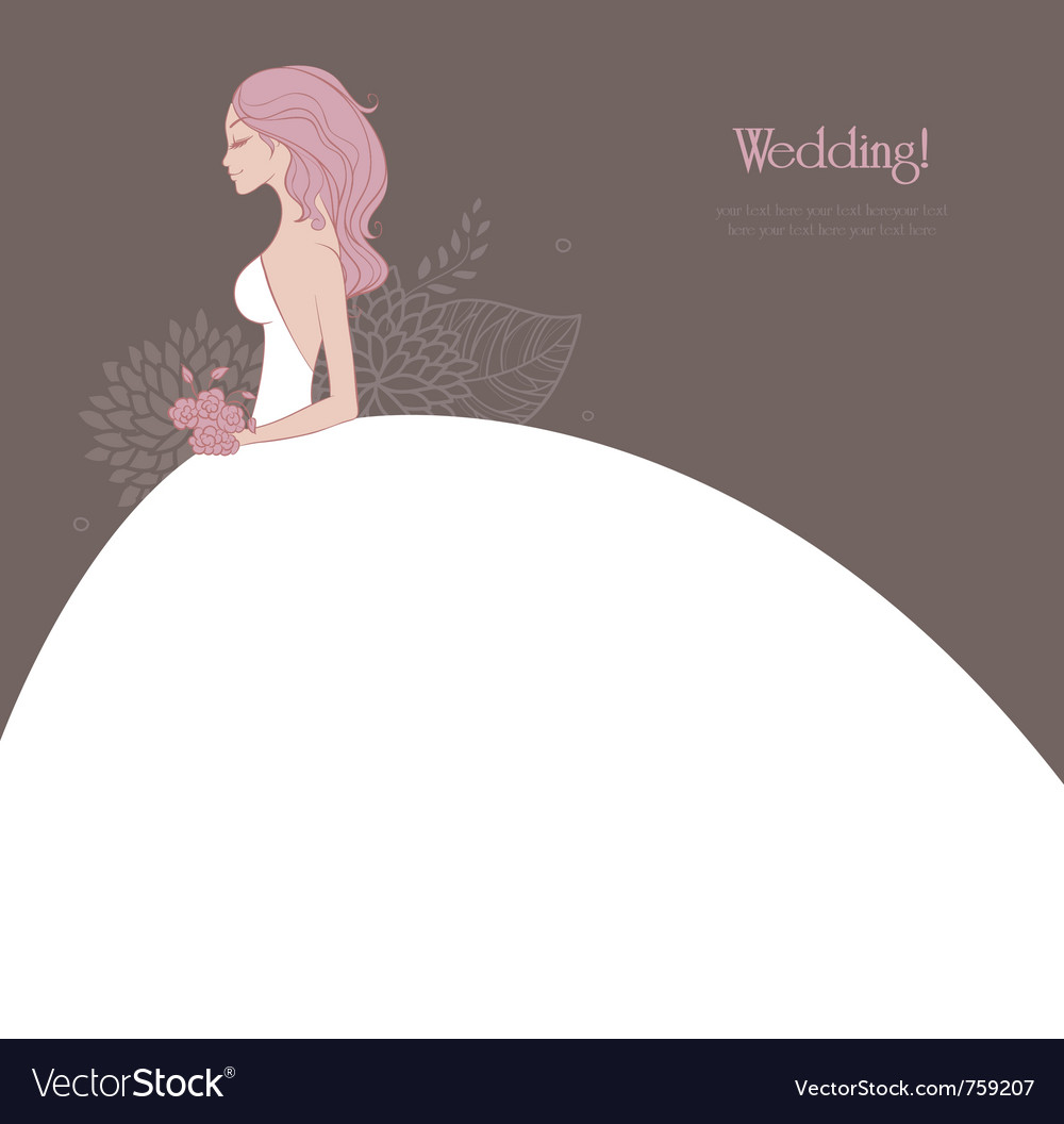 Bride pic Royalty Free Vector Image - VectorStock