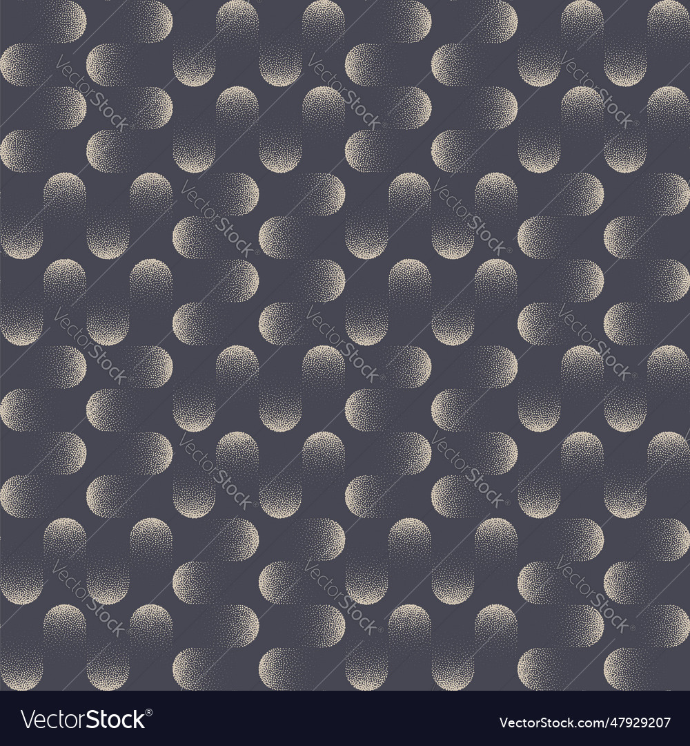Dynamic graphic mod seamless pattern dot work Vector Image