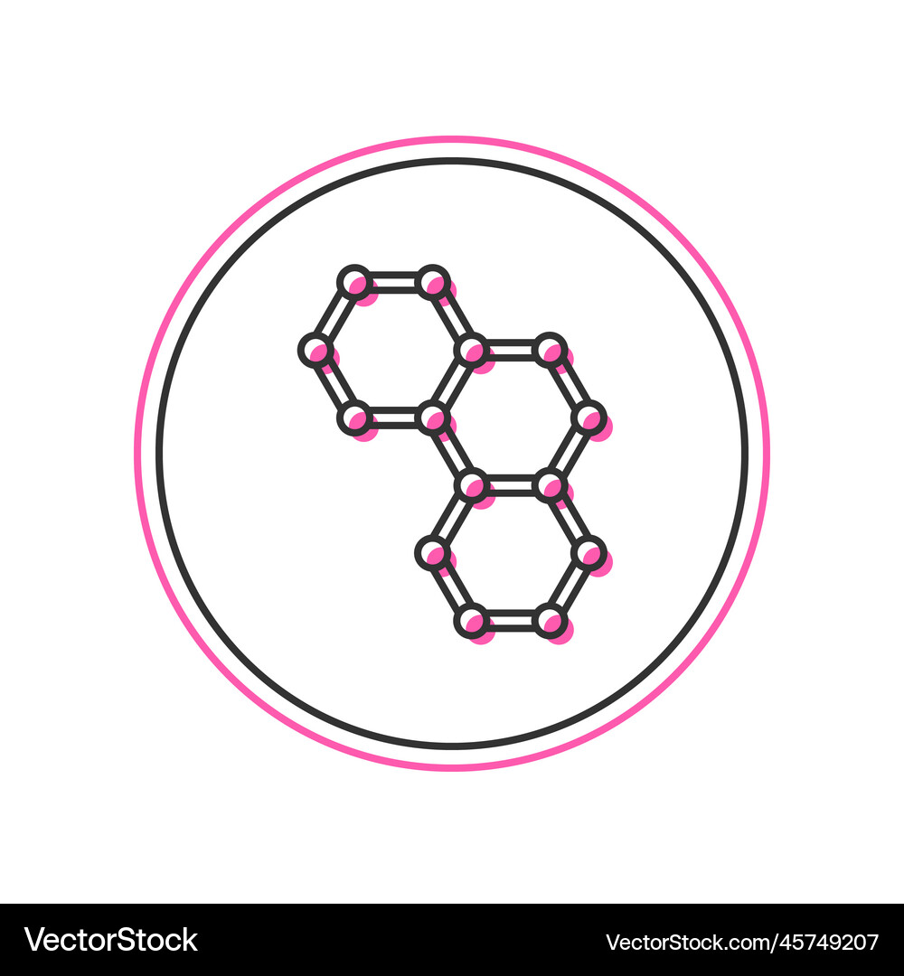 Filled outline chemical formula icon isolated Vector Image