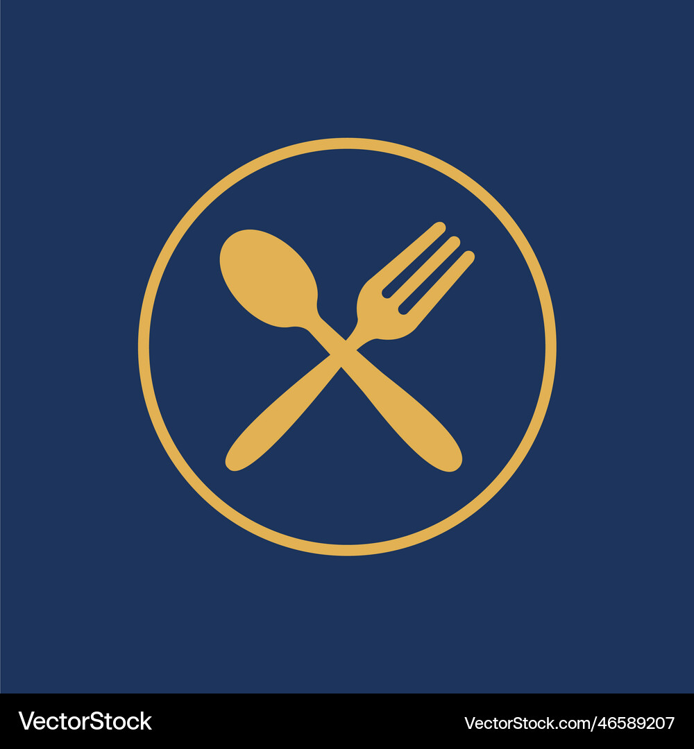 Graphic icon design of spoon and fork Royalty Free Vector