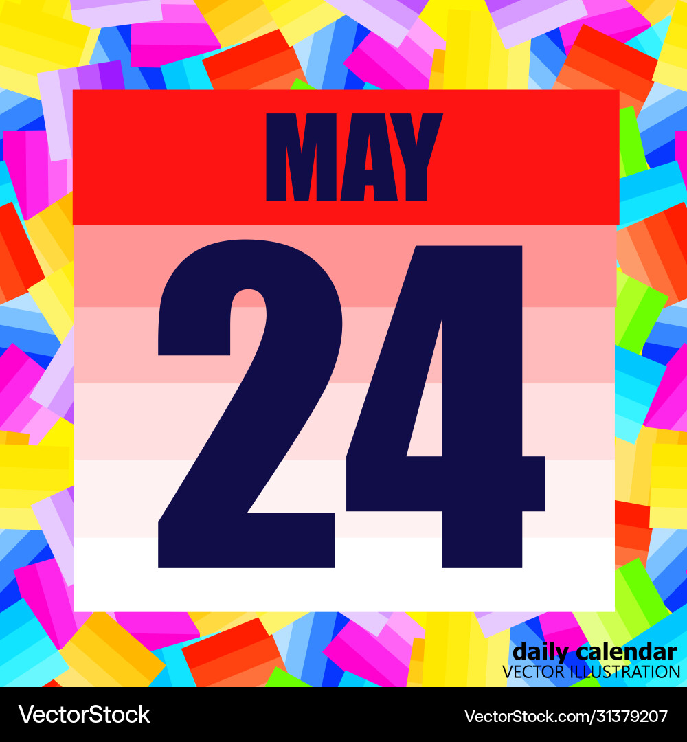 May 24 icon for planning important day banner Vector Image