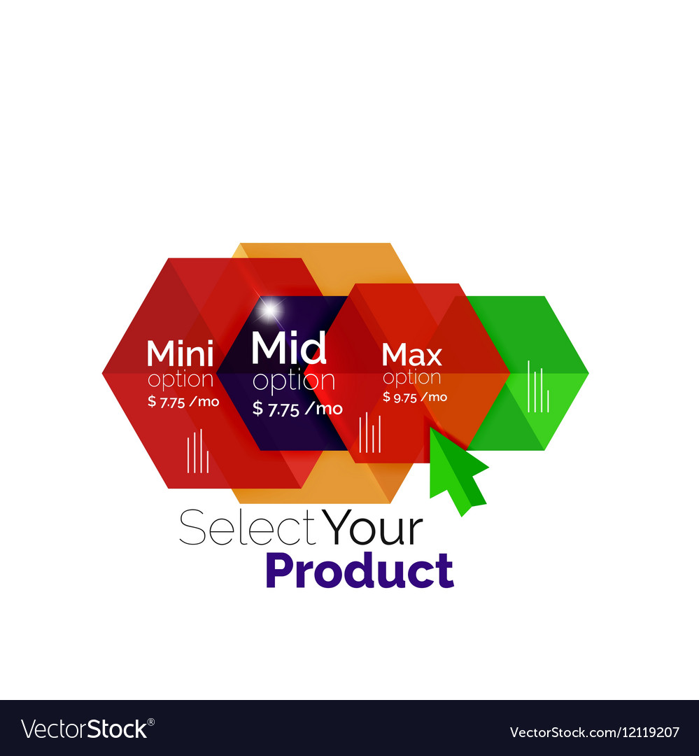 Option select template Royalty Free Vector Image