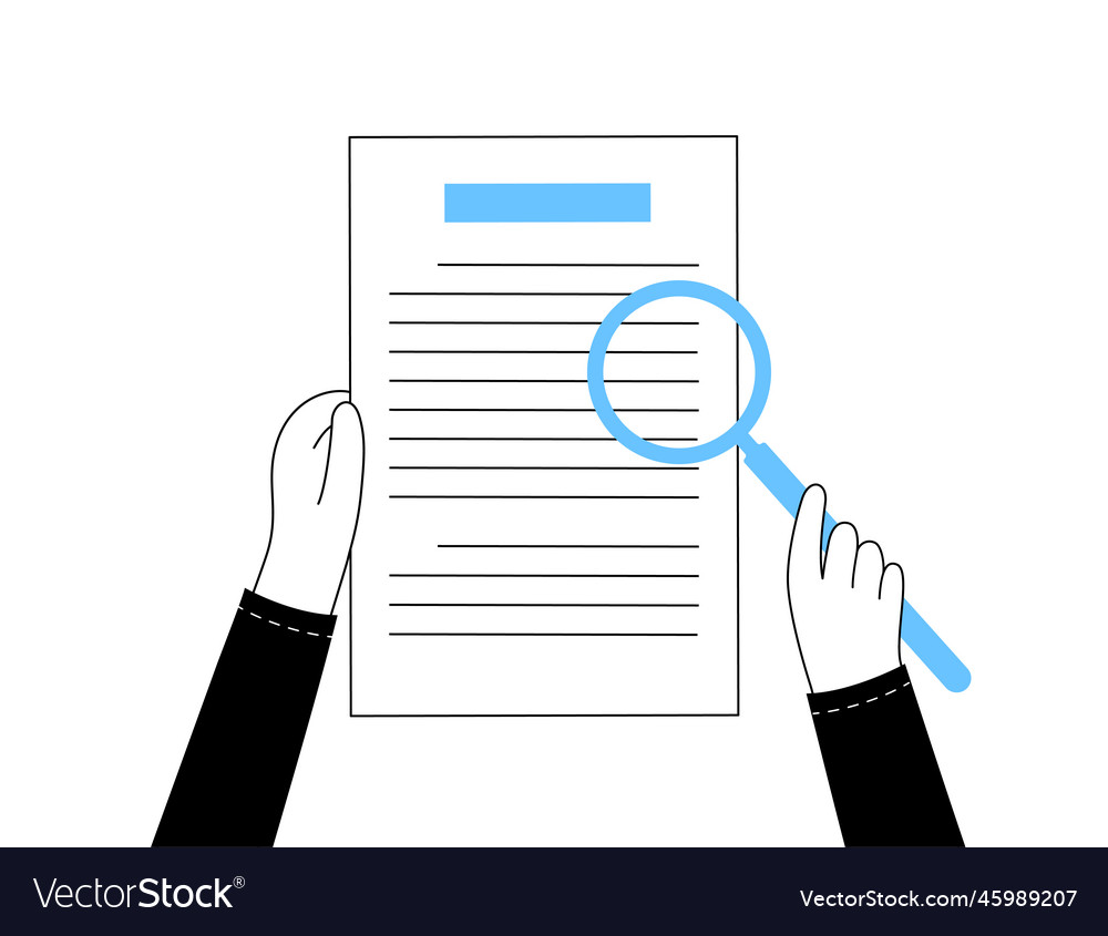 Review document concept Royalty Free Vector Image