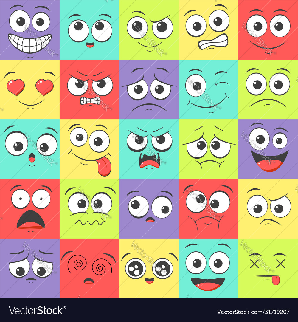 Seamless pattern with emoticons different Vector Image