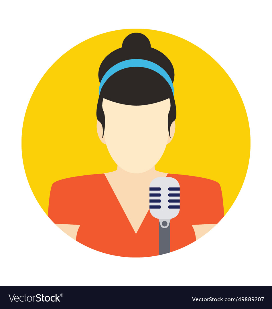 Singer icon Royalty Free Vector Image - VectorStock