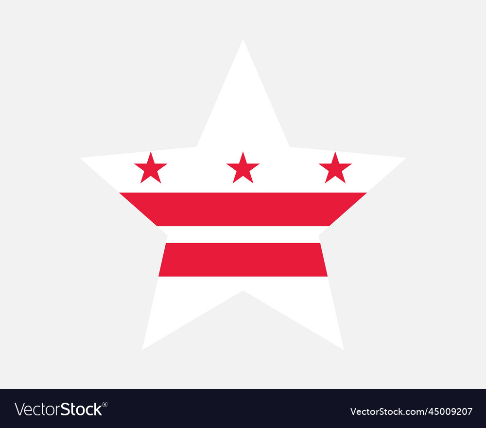 Washington dc usa star flag Royalty Free Vector Image Washington dc usa star flag Royalty Free Vector Image