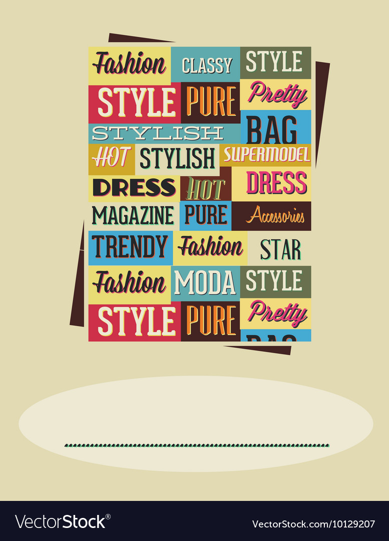 With typography elements Royalty Free Vector Image