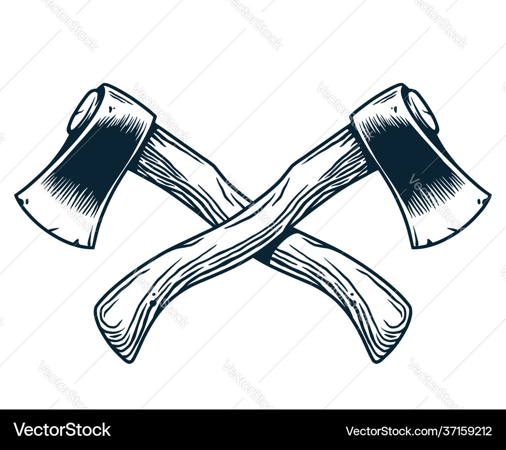 Axe or ax lumberjack axeman hatchet for chop Vector Image