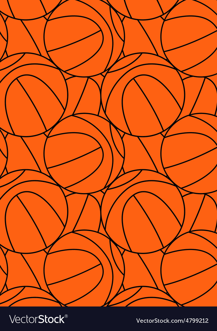 Basketball repeat pattern Royalty Free Vector Image