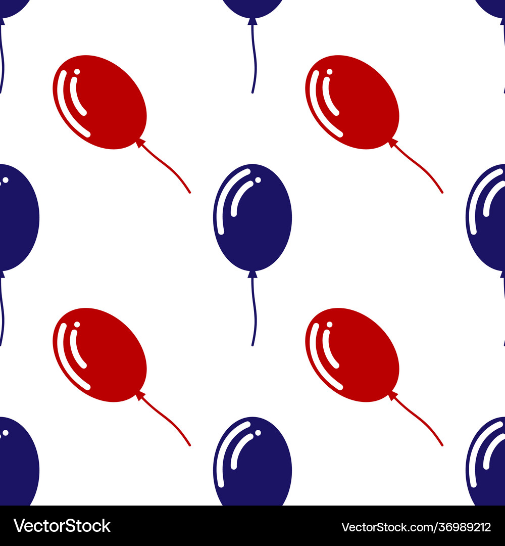 Blue and red balloon icon isolated seamless Vector Image