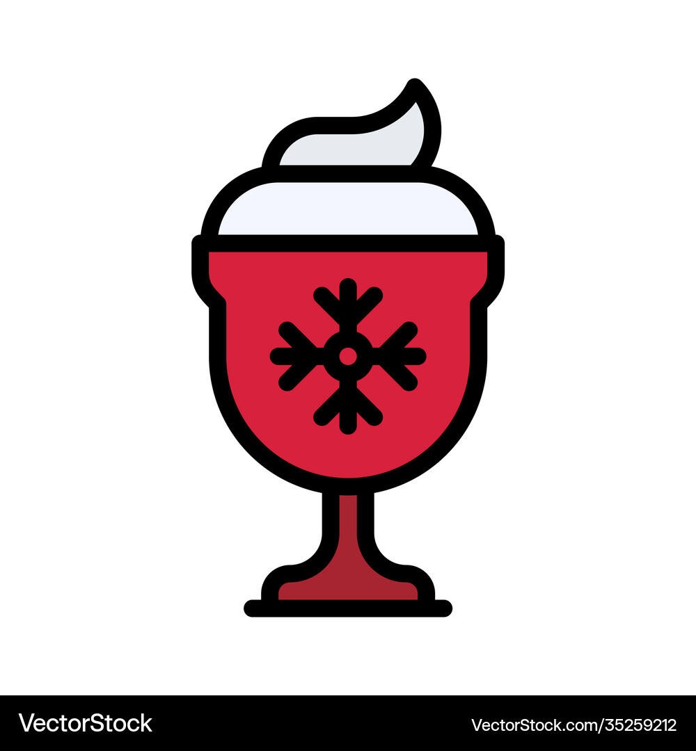 Christmas drinks icon food and drink Royalty Free Vector