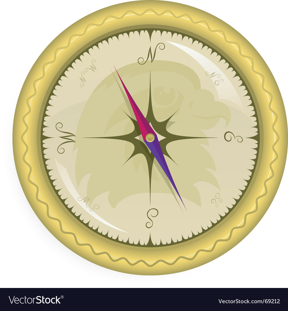 Compass map Royalty Free Vector Image - VectorStock