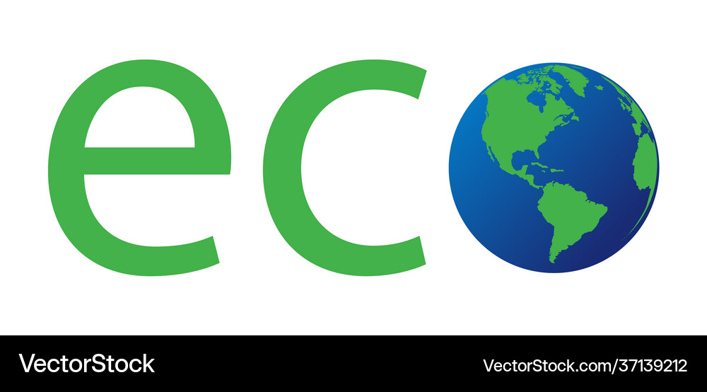 Eco flat graphic icon ecology flat natural sign Vector Image