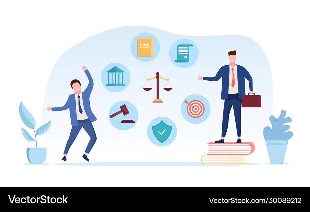 Legal Victory Celebration Royalty Free Vector Image