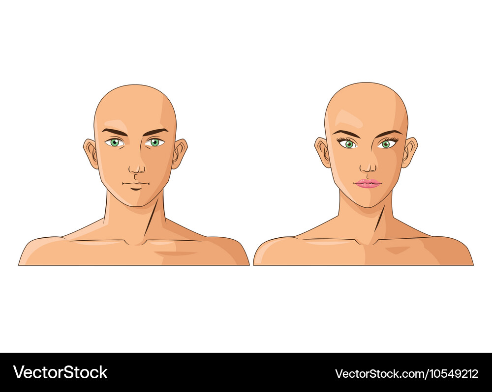 Man and hair style design Royalty Free Vector Image