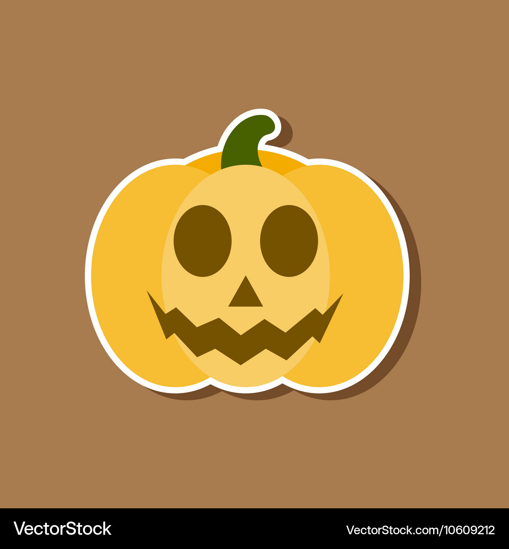 Paper sticker on stylish background halloween Vector Image