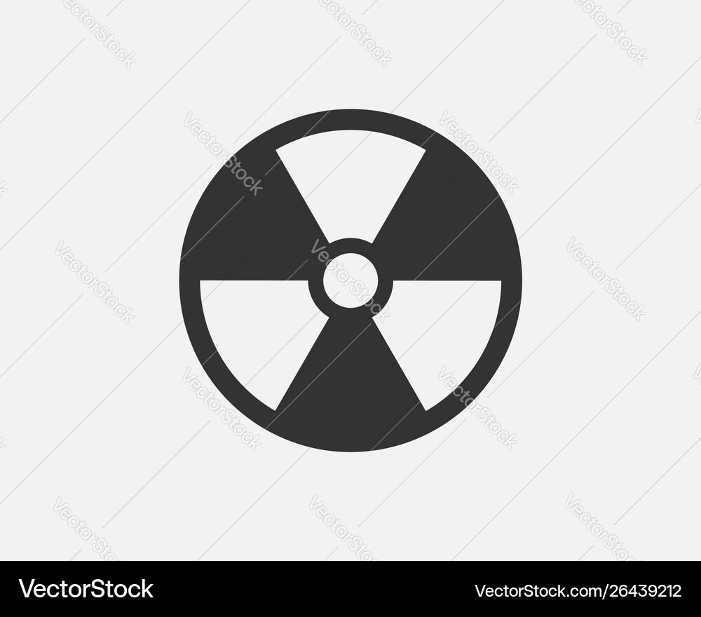 Radiation icon warning radioactive sign danger Vector Image