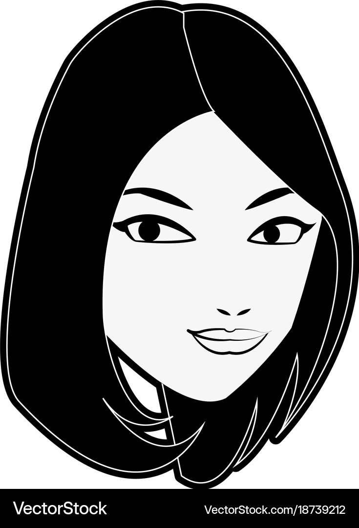 Woman face cartoon Royalty Free Vector Image - VectorStock