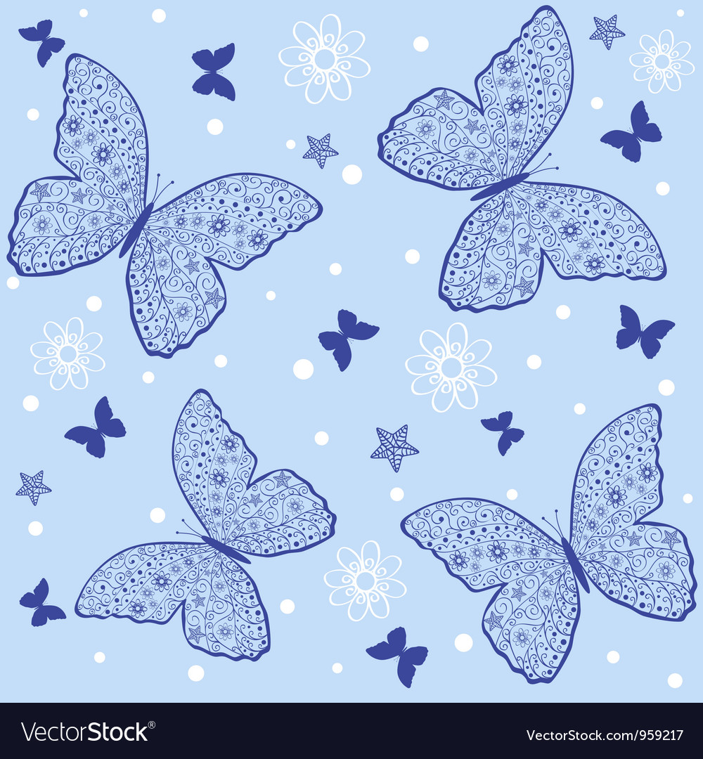 Butterfly pattern Royalty Free Vector Image - VectorStock