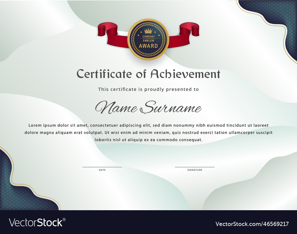 Certificate template geometry pattern design Vector Image