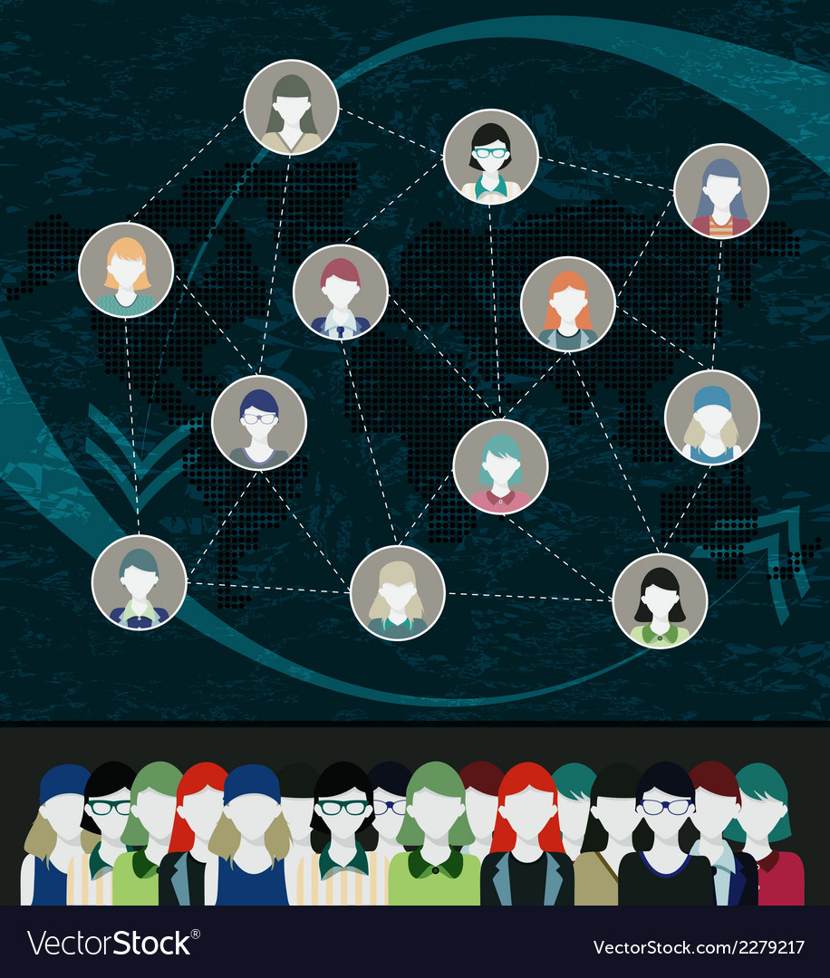 Communication between Royalty Free Vector Image