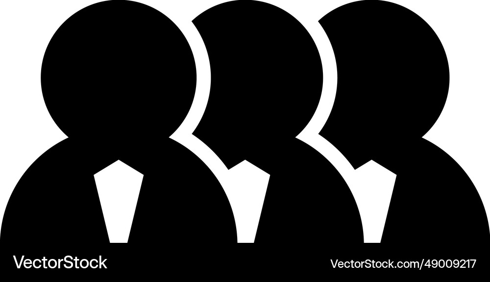 Community icon silhouette design template isolated