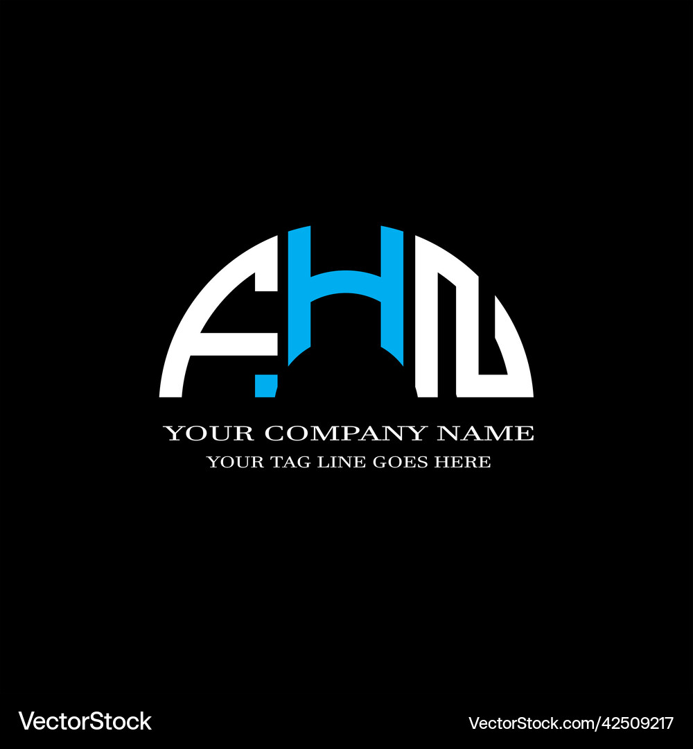 Fhn letter logo creative design with graphic Vector Image