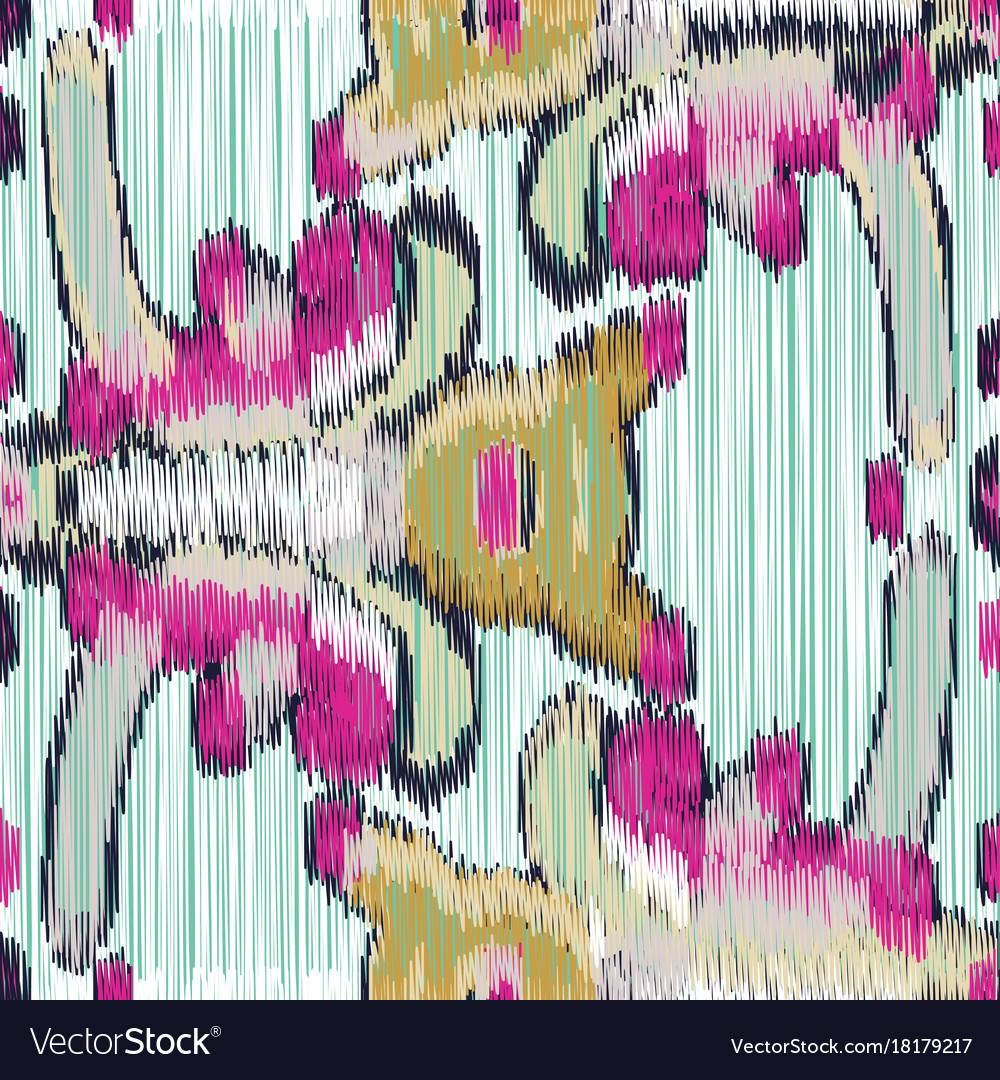 Ikat Textile Pattern Royalty Free Vector Image