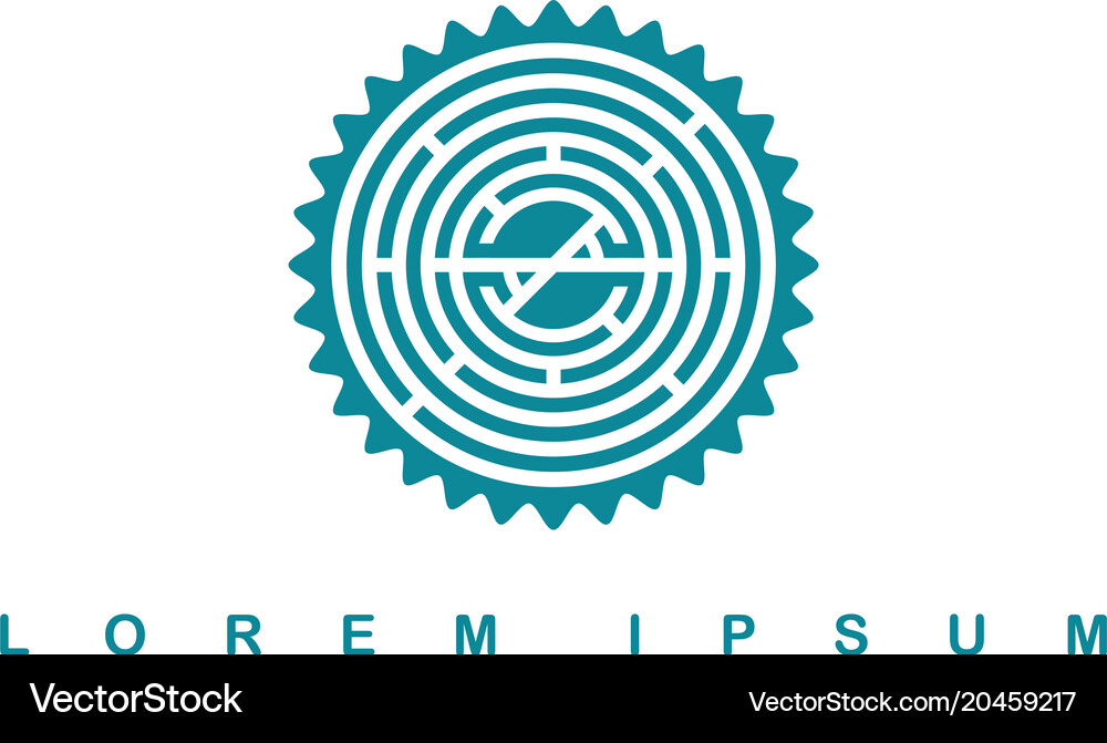 Round circle native tribe sign symbol logo Vector Image