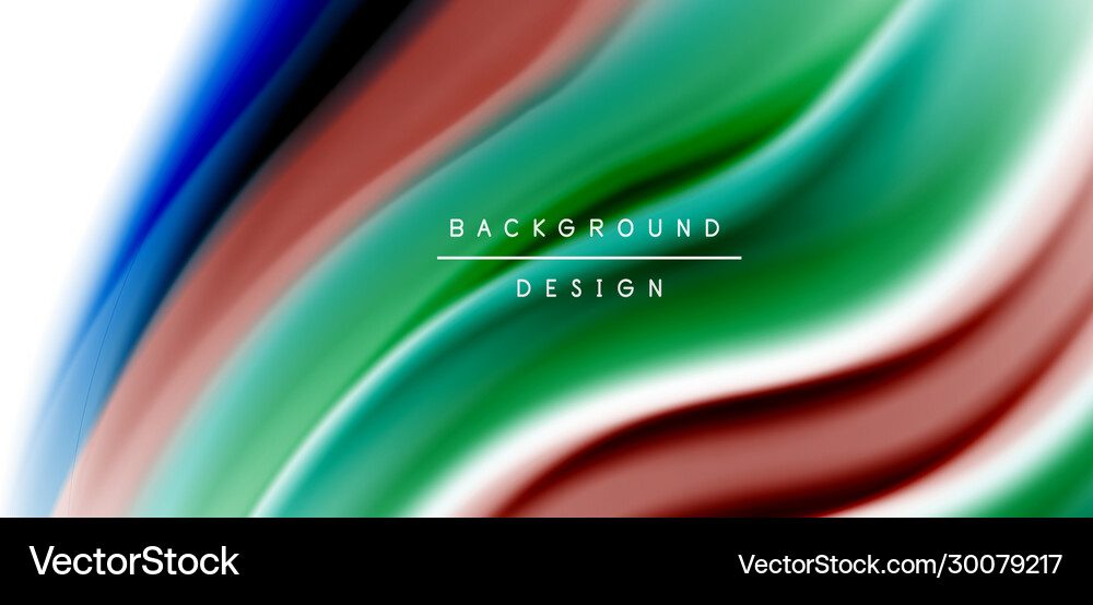 Silk smooth lines on white liquid fluid color Vector Image