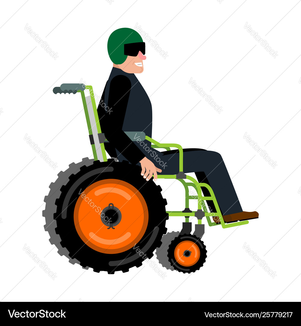Wheelchair for off-road concept Royalty Free Vector Image