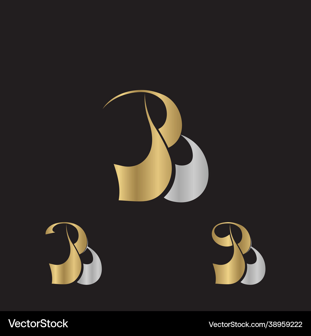 Bp or pb logo and icon design Royalty Free Vector Image