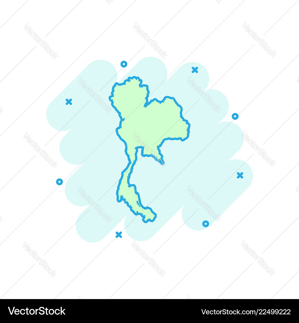 Cartoon thailand icon in comic style Royalty Free Vector
