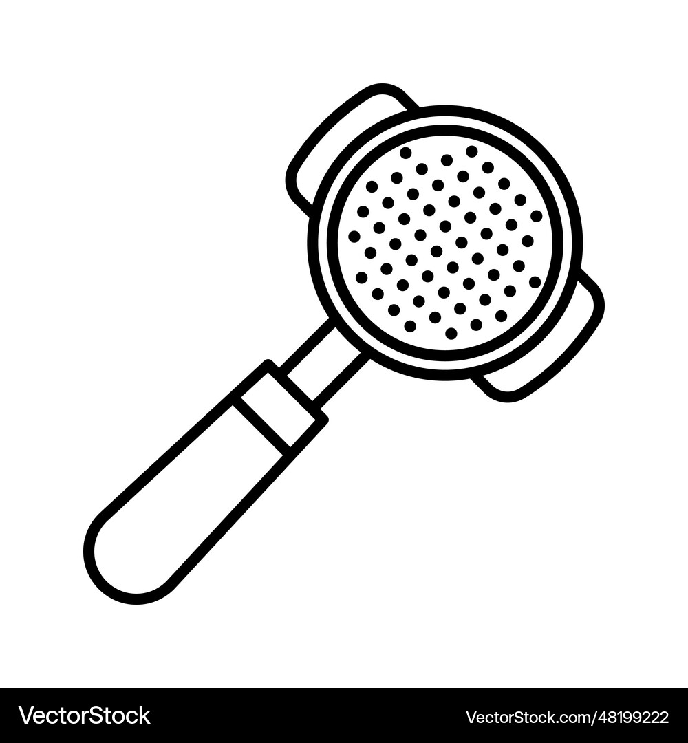 Coffee portafilter icon equipment Royalty Free Vector Image