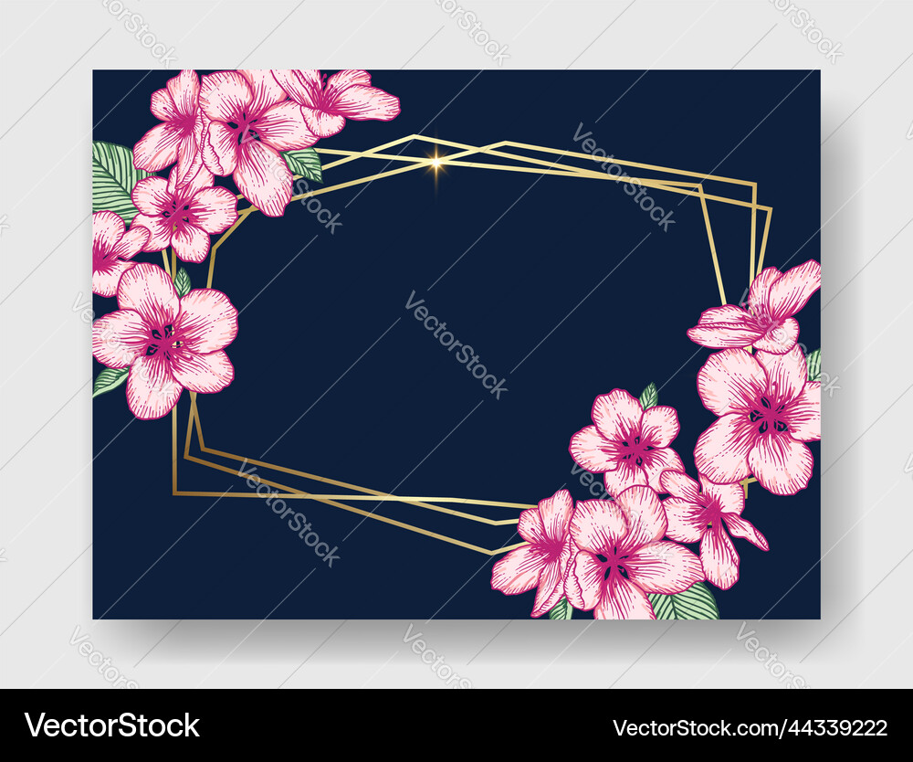 Floral wedding invitation elegant card template Vector Image
