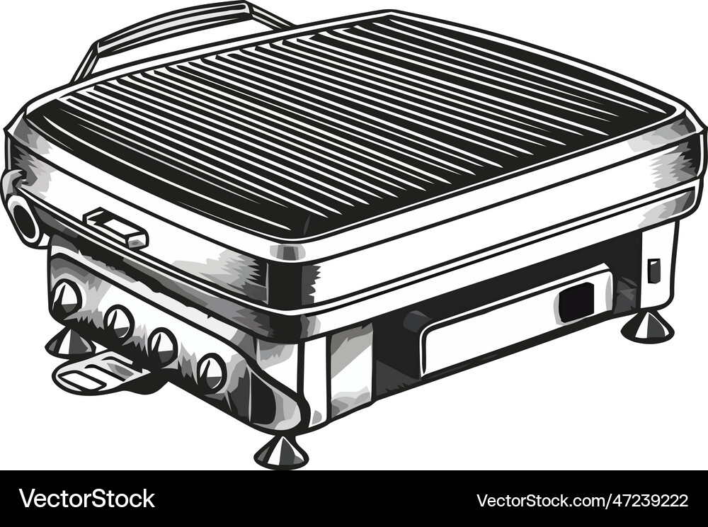 Grilled meat barbecue modern equipment Royalty Free Vector