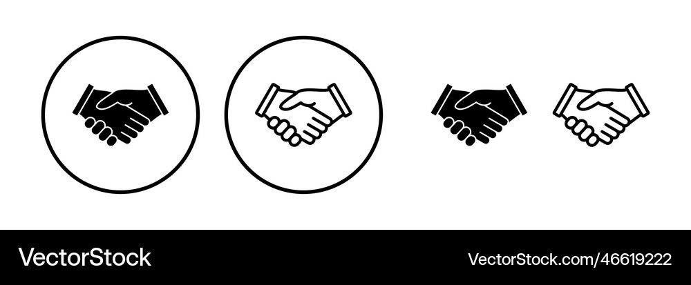 Hand shake icon business handshake contract Vector Image