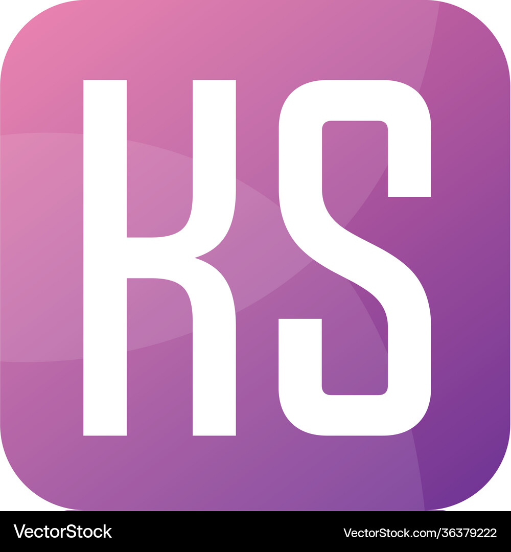 Ks letter logo design with simple style Royalty Free Vector