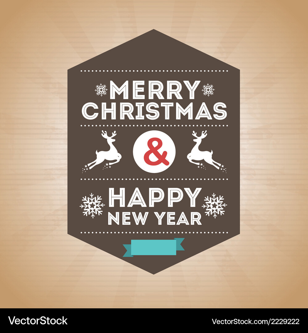 Merry christmas over grunge background Royalty Free Vector