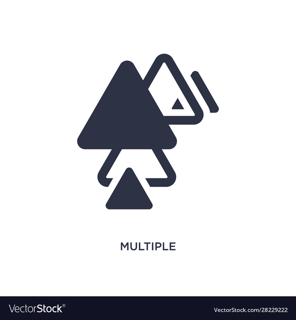 Multiple triangles triangle icon on white Vector Image