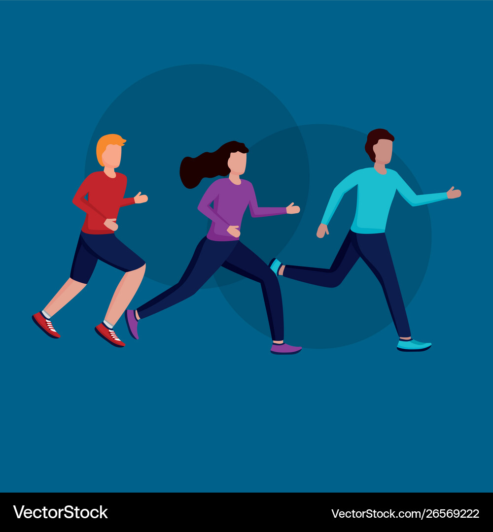 People healthy lifestyle design Royalty Free Vector Image