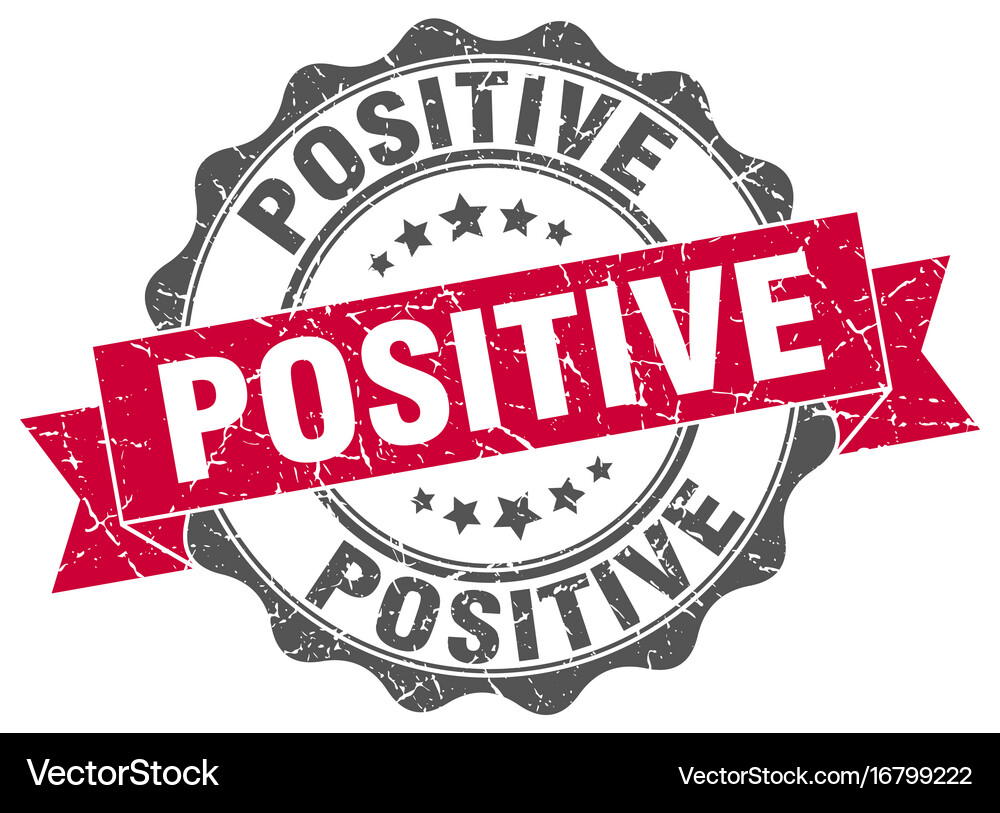 Positive stamp sign seal Royalty Free Vector Image