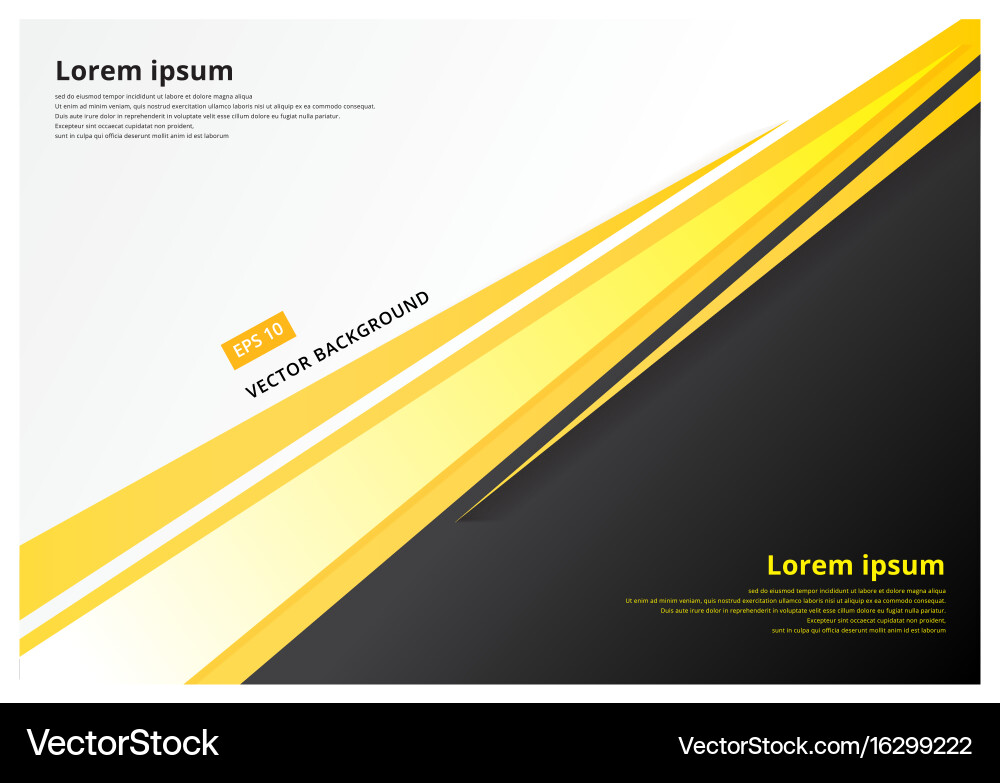Template corporate concept yellow black grey Vector Image