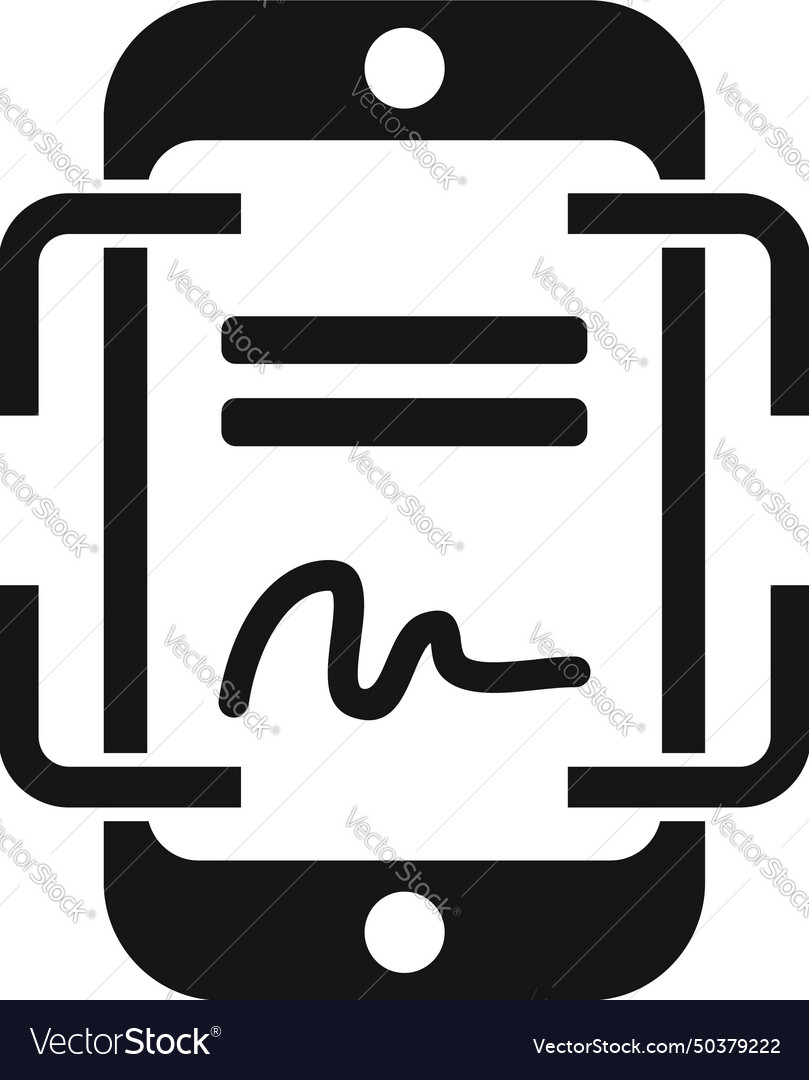 Writing signature icon simple check data Vector Image Writing signature icon simple check data Vector Image