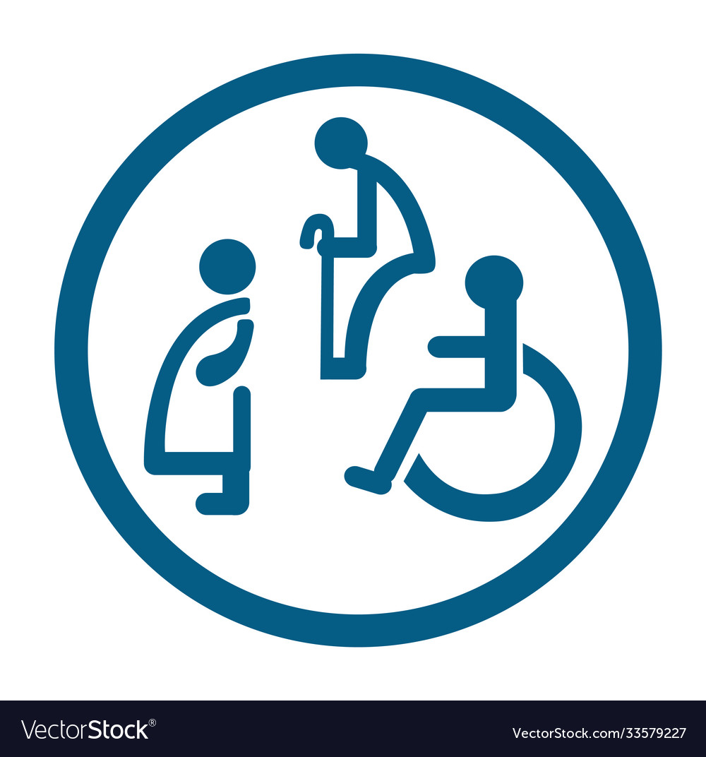 Bathroom for persons with disabilities Royalty Free Vector