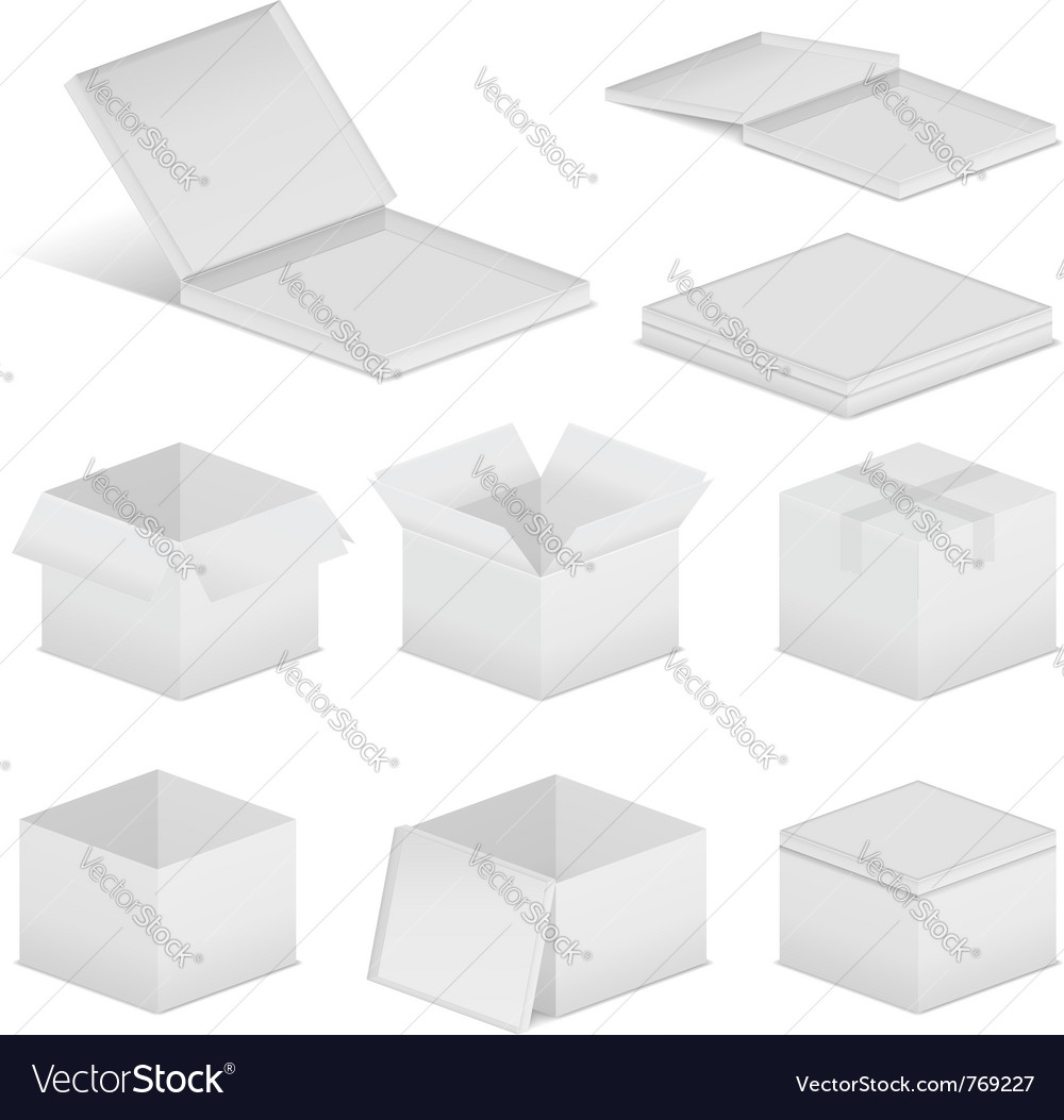 Cardboard boxes Royalty Free Vector Image - VectorStock