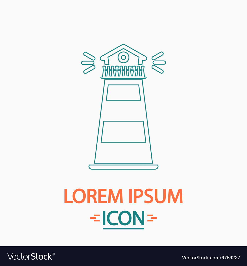 Lighthouse computer symbol Royalty Free Vector Image