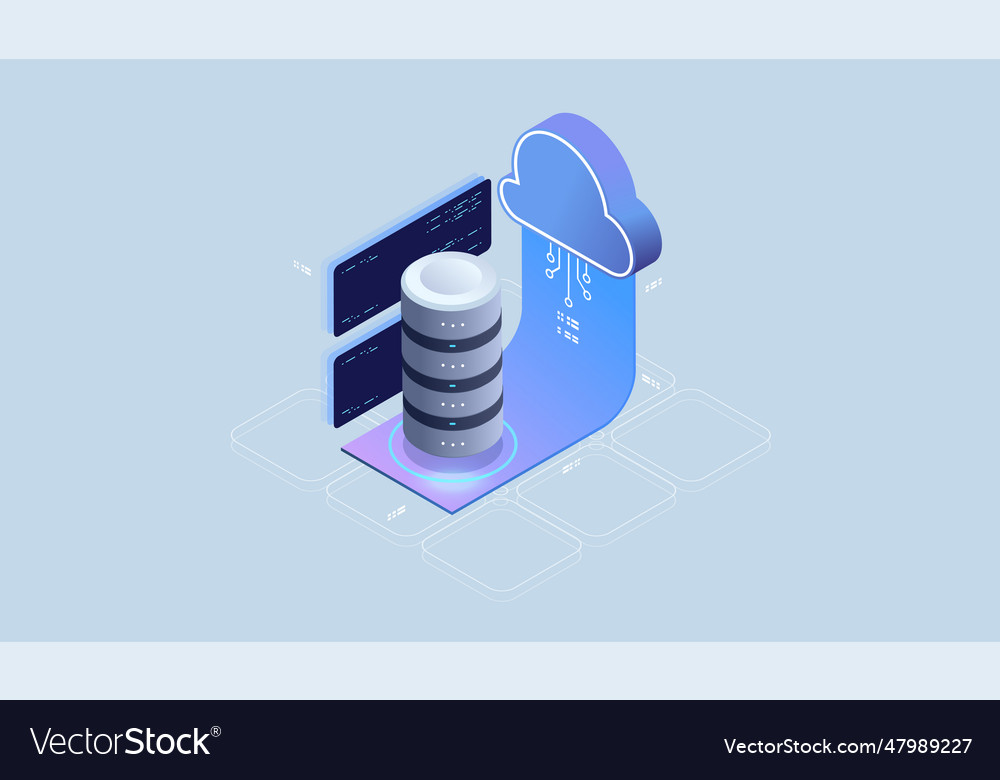 Modern cloud technology and networking concept Vector Image