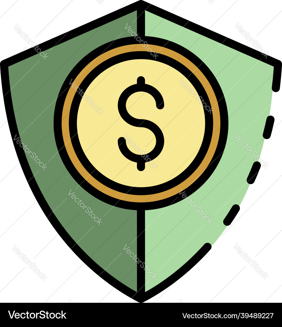 Money security icon color outline Royalty Free Vector Image
