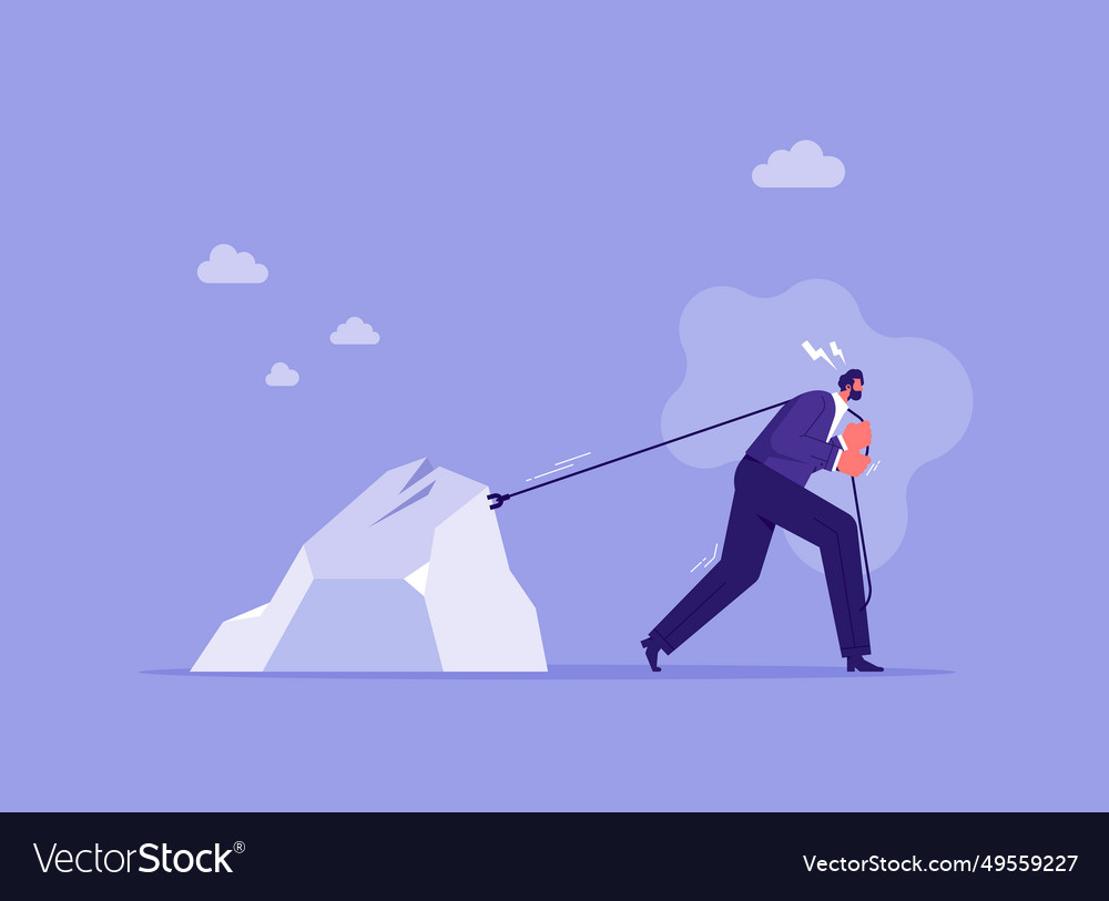 Pressure of difficulties and hardships concept Vector Image